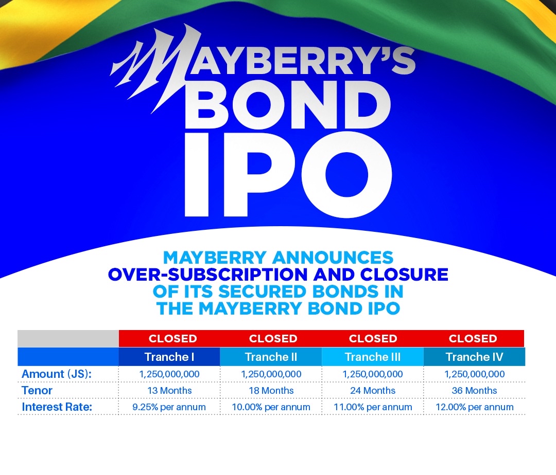 Mayberry announces its Over-Subscription and Closure its Secured Bonds ...