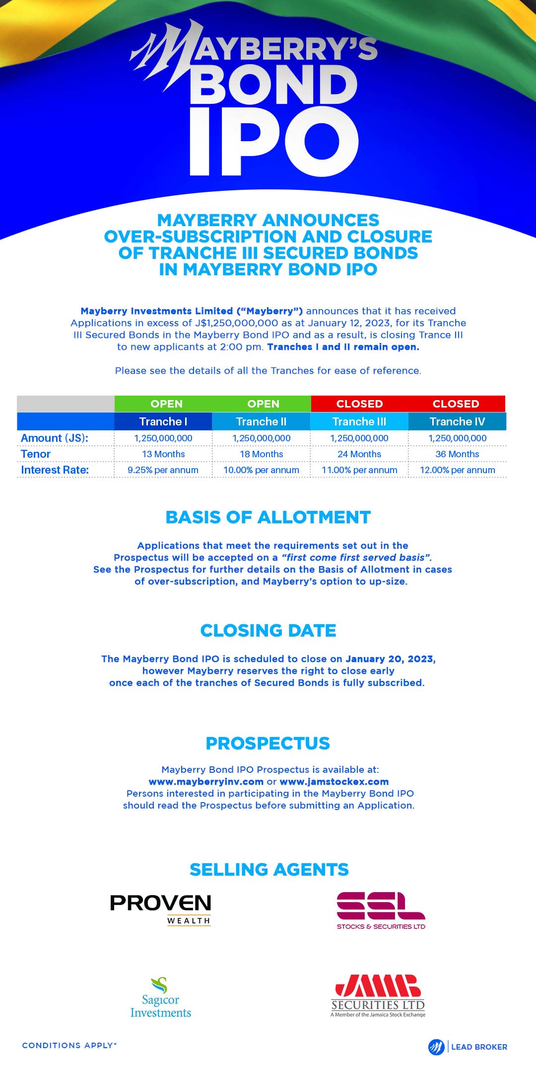 Mayberry Announces Over-Subscription and Closure of Tranche III ...
